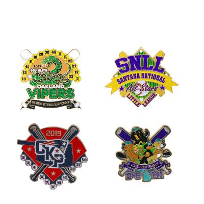 China Factory Suppliers Custom Logo Baseball Hat Pins Emblem Hard Soft Enamel Pins For Clothes Hat for sale