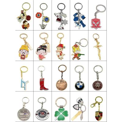 China 2inch Fashion  Custom Key Chain Hard Enamel Blank Metal Cartoon Keychain for sale