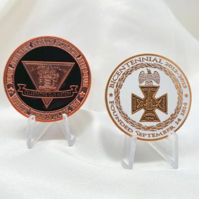 China Precio Personalizar Tamaño Color Moneda Cobre Latón aleación de zinc Hierro Desafío de oro Moneda para láser en venta