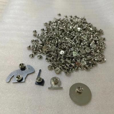 China 8mm Length Nickel Plated Brass Clutch Back Pin with Butterfly Clutch for Easy No Tools Required Installation for sale