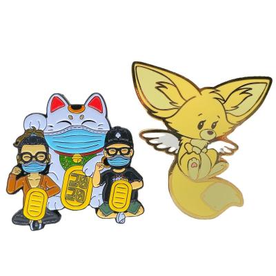 中国 カスタムロゴ エナメルピン ソフト メタバッジ 会社ラベル ピン 高品質のソフト エナメルピン 販売のため