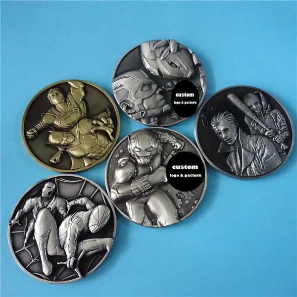 Quality Cheap Custom Made 3D Zinc Alloy Brass coin Metal Enamel Gold Silver Metal for sale