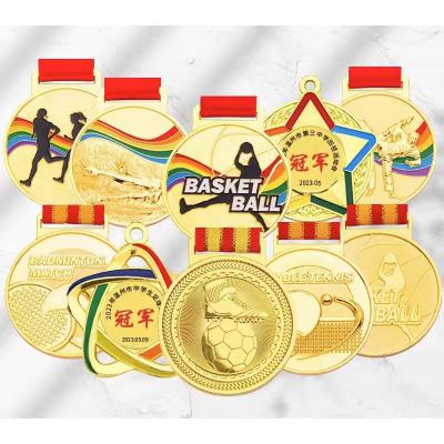 China Manufacturer Custom Gold Silver Finisher Medal Marathon 5K / 10K Running Cycling Track Field Medals Karate Sports Metal Medal for sale