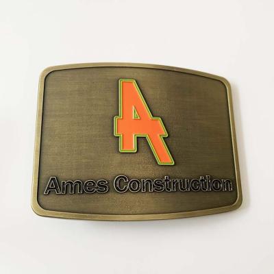 Cina cintura in acciaio inossidabile cintura in lega di zinco smalto ottone logo personalizzato cintura in metallo in vendita