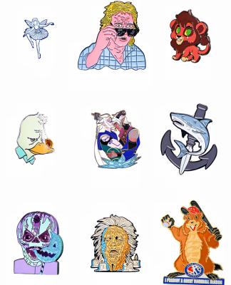 China Custom Soft Enamel Pin with Glitter Metal Badge for Anime & Cartoon for sale