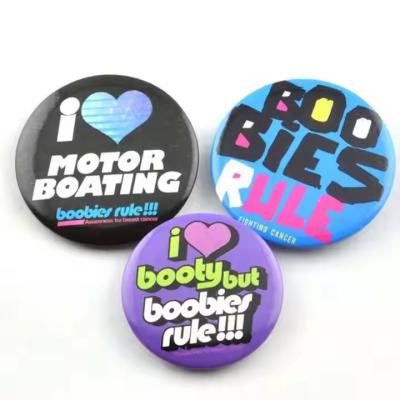 China Artigifts Factory Direct Sale Low Price Custom Button Badges Pin Logotipo Impreso en blanco Botón de estaño Piezas de la insignia 37Mm 58Mm en venta