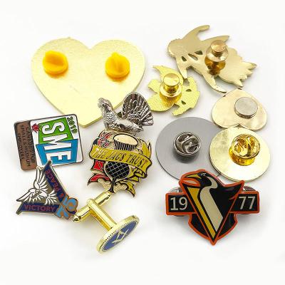 China Custom Hard Enamel Lapel Pins with Gold Silver Copper Plating for sale