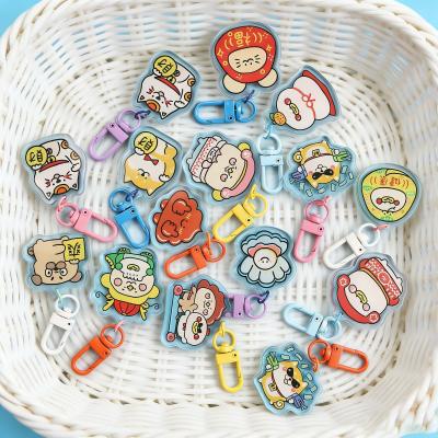China DIY Cute Cartoon Keychain – Custom UV Print on Transparent Acrylic, Multiple Sizes for sale