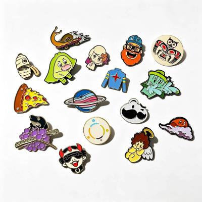 China Custom Gold Plated Anime Cartoon Soft Enamel Lapel Pin Metal Badge for Sports Fashion for sale