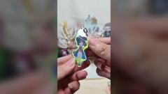 Custom Anime PVC & Acrylic Keychain – UV Printed 3D Foreground with Translucent Star Hologram Effect