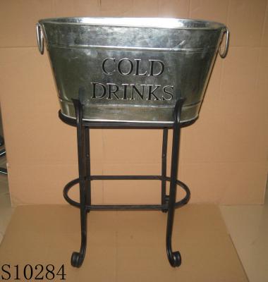China galvanizw sheet ice bucket  beverage tub with stand for sale