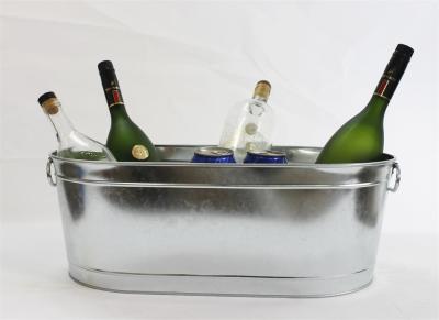 China galvanized  sliver oval ice bucket party tub beverage tub for sale