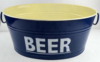 China galvanized  oval double color  ice bucket party tub beverage tub beer bucket beer cooler for sale