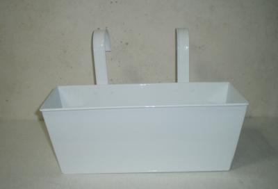 China galvanized oblong balcony flower pot plant pot with two handle for sale
