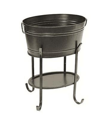 China metal oval ice bucket party tub beverage tub with stand and serving tray for sale