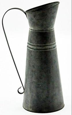China galvanized antiqured watering can water pot flower tin vase flower pot for sale