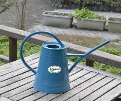 China galvanized round  power coating white terraced watering can watering  pot for sale