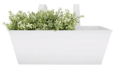 China galvanized oblong white color flower tin flower  vase flower pot planter for sale