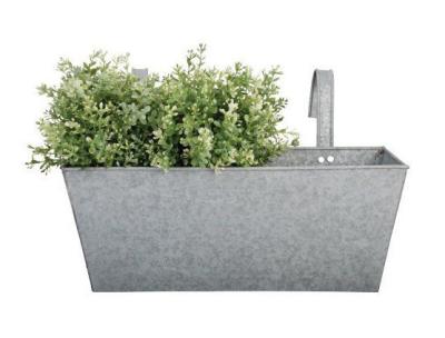 China galvanized oblong natural color antiqued flower tin flower  vase flower pot planter for sale