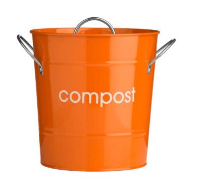 China 4.5  liters galvanized white grey color compose tin with carton filter rubblish can for sale