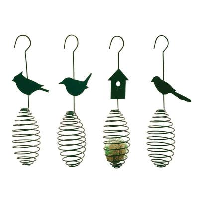 China galvanized sheet metal round  green bird feeder  wire bird spring for sale