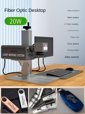 China Versatile Cabinet Fiber Laser Marking Machine 20W 30W 50W Desktop Laser Engraving Machine Portable Flying Laser Coding Machine for sale