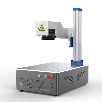 China Portable Small Integrated Coding Fiber Laser Marking Machine for Metal Stainless Steel Nameplate Engraving DXF Supported-New for sale