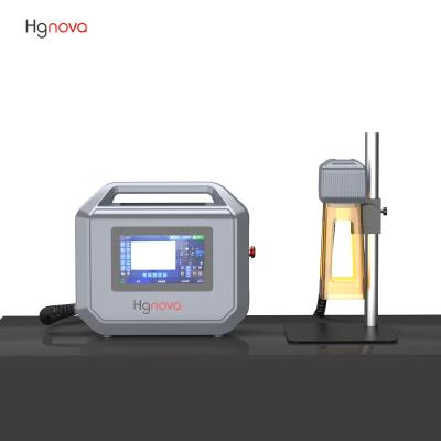 China Portable 20W 30W 50W Handheld Laser Marker Engraver Fiber Laser QR Code Etching Machine with Tabletop Stand for Metal Marking for sale