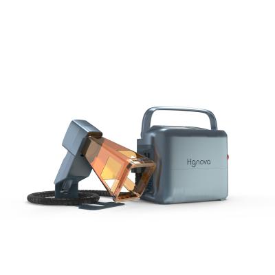 China 20W Small Handheld Laser Fiber Marking Machine Portable Mini Fiber Optic Engraving for Lettering Coding Supports DXF PLT BMP for sale