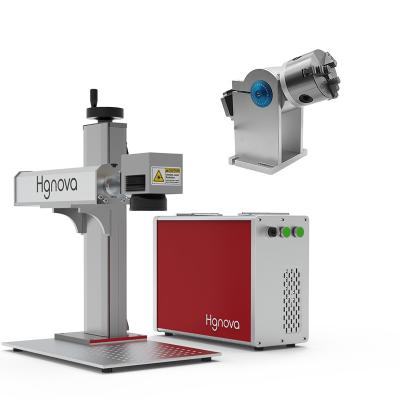 China Desktop 20W/30W/50W Portable Fiber Laser Marking Machine New DXF for Plastic Metal Steel Jewelry Gold Rotary Axis Engraving for sale