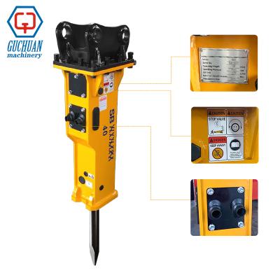 China 68 mm Tool Diameter Hydraulic Jack Hammer for 4-7 Ton Excavator for sale