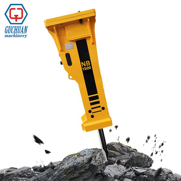 Quality Atlas 1500Kg Silenced Box Type MB1500 Hydraulic Jack Breaker Hammer for Excavator 18-25Tons 135mm Chisel for sale