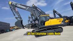 Heavy Duty 35Ton Crawler Excavator HX340HD: 1.44m³ Rock Bucket for Quarry Loading