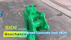 SB30 Hydraulic Breaker | Triangle Type Nitrogen Rock Breaker for Mini Excavators