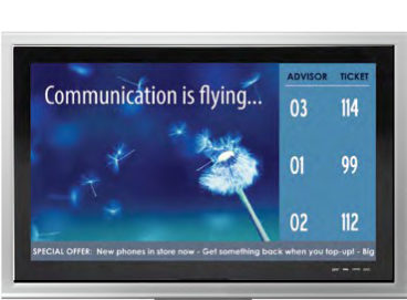queue management system lcd main display 