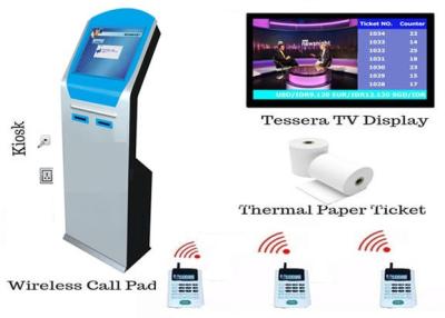 China Windows 10 Wireless Queuing System With Dual 80mm Thermal Printer Ticket Kiosk for sale
