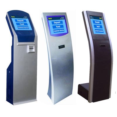 China 17 Inch Queue Management System Touch Screen Ticket Kiosk Queuing Ticket Machine With Sub Service Menu for sale