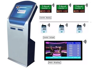 China Shockproof Web Based Lcd Ticket Dispenser Electronic Queuing System for sale