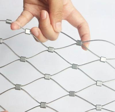 China With Fixing Buckles Steel Wire Rope Safety Netting Stainless Steel Rope Netting For High-altitude Fall Protection for sale