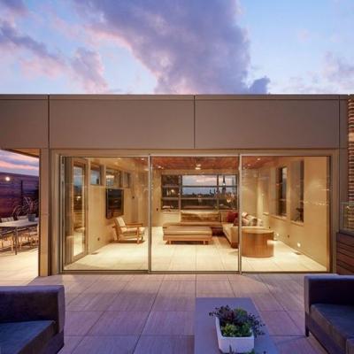 Cina Villa Luxury House Porta scorrevole in alluminio silenziosa insonorizzata AS2047 doppio vetro in vendita