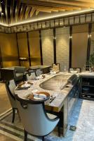 China Oval Shape Japanese Teppanyaki Grill Table for sale