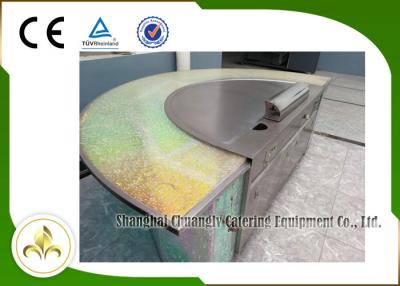 China El semicírculo de calefacción electromágnetico de acero inoxidable de 8 asientos forma la tabla de Teppanyaki en venta