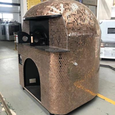 China Wood Fired Pizza Oven 1400x2100mm with Lava Rock Base for sale
