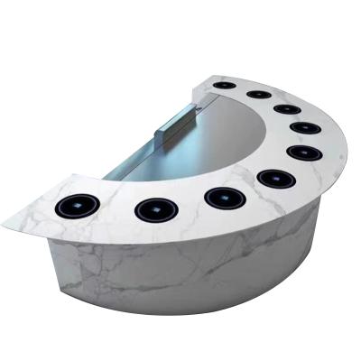 China Stainless Steel Teppanyaki Grill Table 1300x1000x800mm 8kW 380V for sale