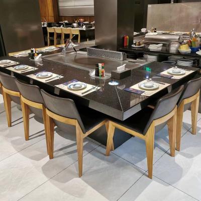 China Stainless Steel Teppanyaki Grill Table 2400x850x800mm 8kW for sale