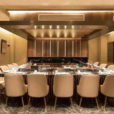 China Stainless Steel Teppanyaki Grill Table 1200x850x800mm 8kW 380V for sale