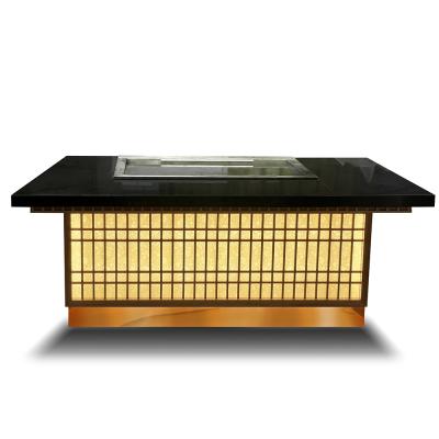 China Commercial Teppanyaki Grill Table 8000W Electric 20mm Alloy Steel for sale