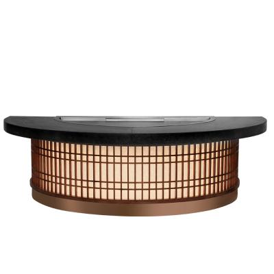 China Semi-Circular Teppanyaki Grill Table 1300x1000x800mm 8000W for sale