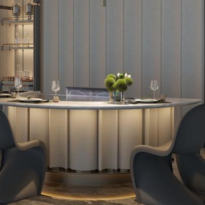 China Customizable Teppanyaki Grill Table with 600*440mm Heating Area and 1300x1000x800/1700x1000x800 Size for Electric/Gas/Induction Power for sale