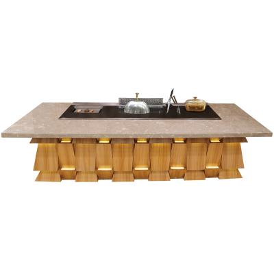 China Customized Three in One Teppanyaki Grill Table for Soup Grill for sale